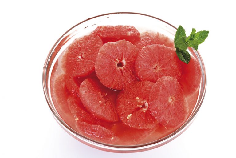 Geschnittene Grapefruit